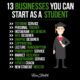 Thirteen Businesses You Can Start: During Education